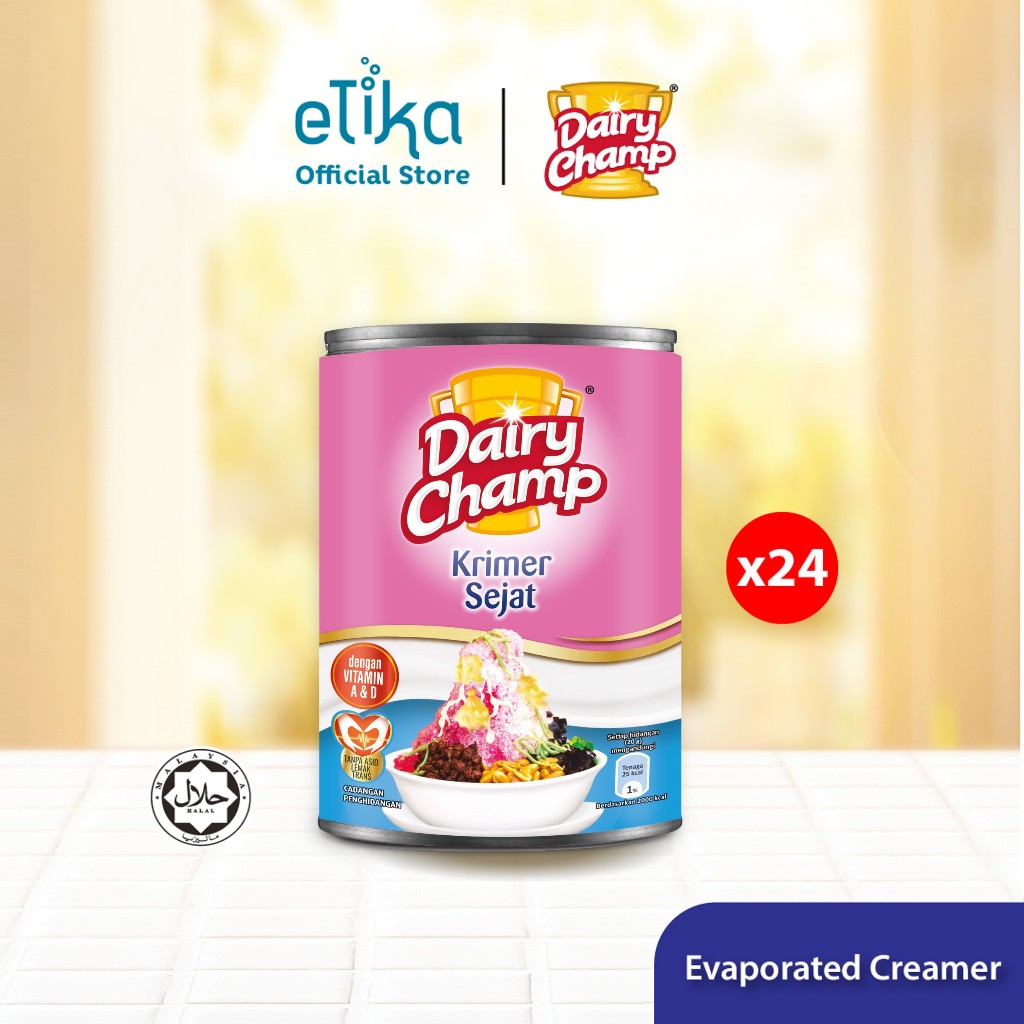 Dairy Champ Evaporated Creamer (390g x 24 Cans Cluster) | Shopee Malaysia