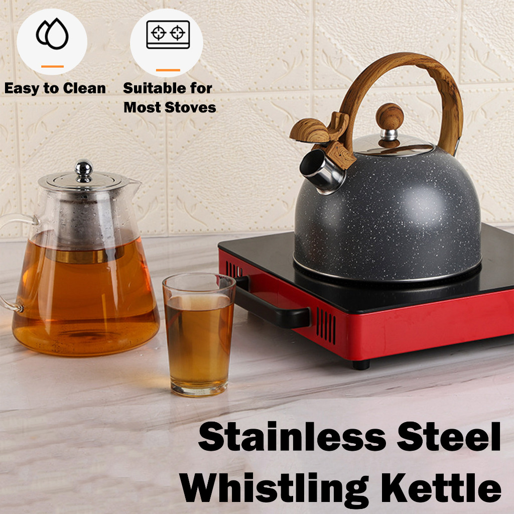 Whistling Kettle Stainless Steel Induction Stove Boiling Kettle 2.5L ...