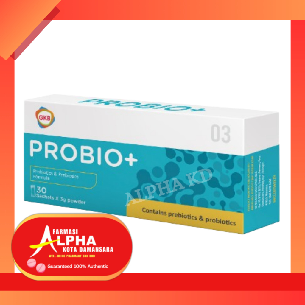 GKB Probio+ (Probiotics & Prebiotics Formula) 3g x 30 Sachets | Shopee ...