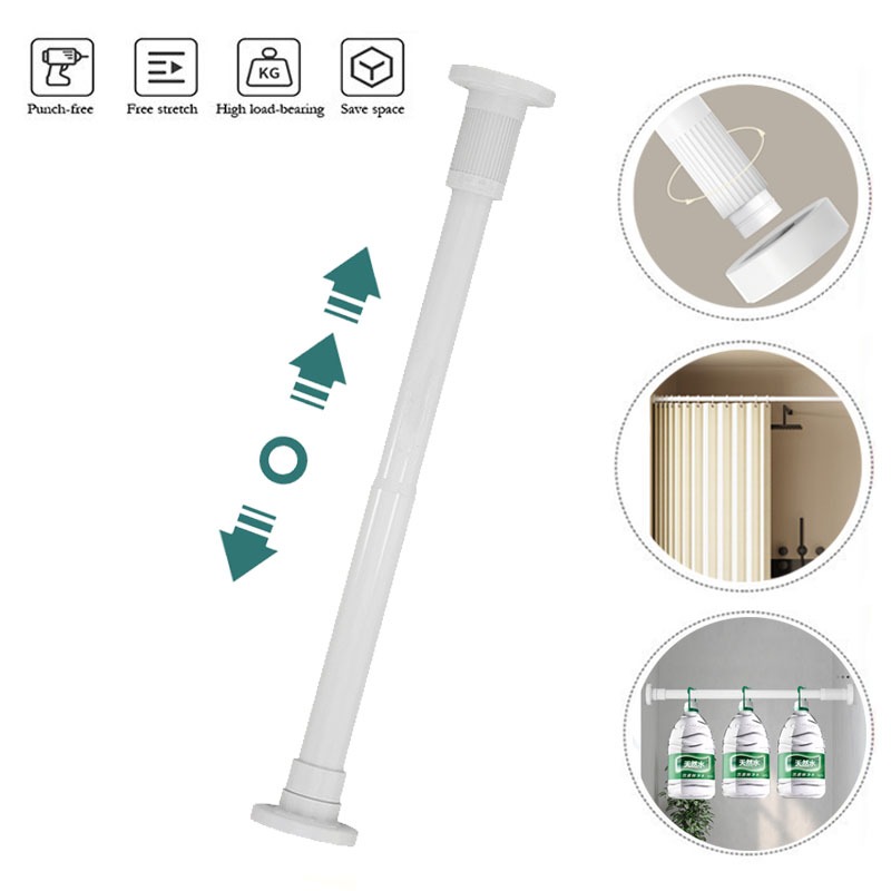 Shower Curtain Rod Shower Curtain Punch Free Telescopic Rod Racks ...
