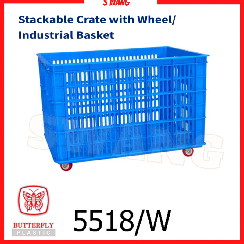Industrial Crate with Wheel / Stackable Basket with Wheel / Basket with ...