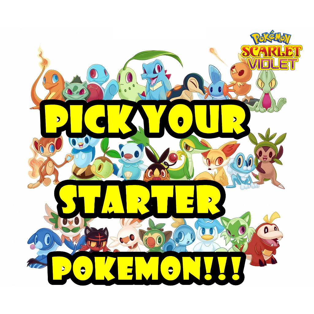 Gen1-Gen9 Starter Pokemon | Sprigatito Fuecoco Quaxly | Pokemon Scarlet ...