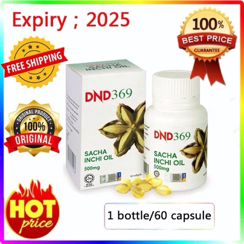 OFFER‼️ (POST TODAY) DND 369 SACHA INCHI OIL 60softgel/capsule | Shopee ...