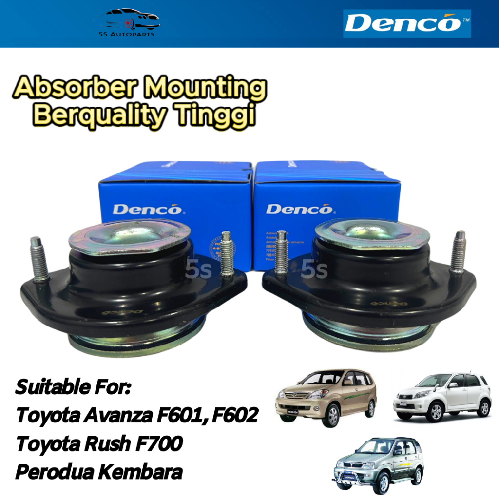Denco Front (Depan) Absorber Mounting (2 PCS) For Toyota Avanza F601 ...