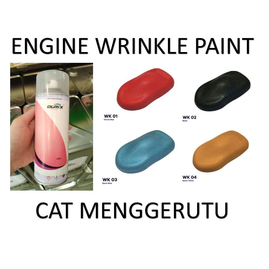 (AEROSOL 400ML) ENGINE WRINKLE PAINT/ CAT MENGGERUTU (FERRARI RED/ PORS ...