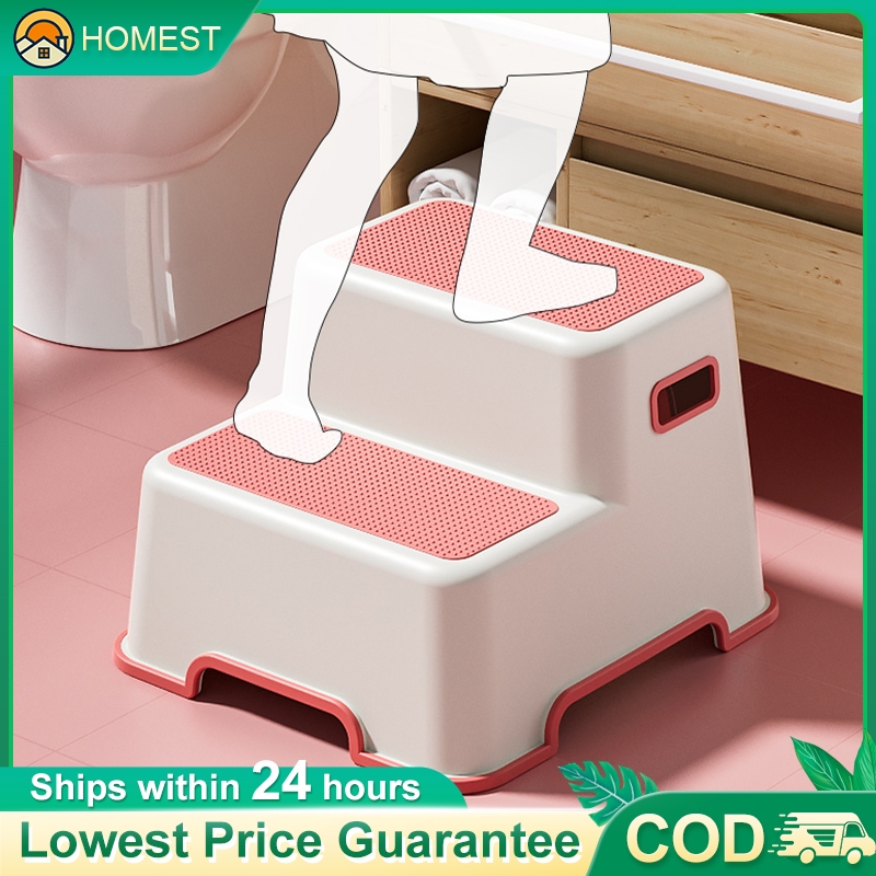 Thick Plastic 2 Step Stool Kid Toddler Stool Toilet Potty Training ...
