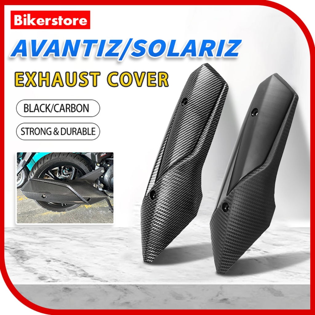 Yamaha Ego Avantiz Solariz Exhaust Pipe Cover Side Cover Black Carbon ...