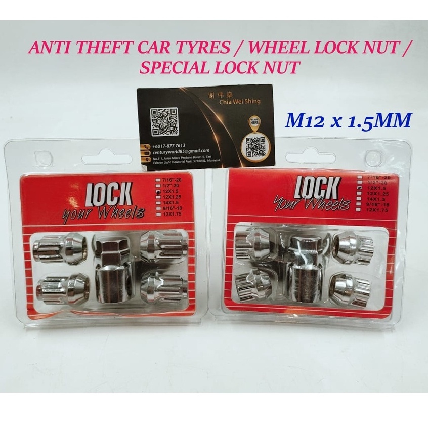 (100% WHEEL TYRES LOCK NUT)ANTI THEFT CAR TYRES / WHEEL LOCK NUT ...