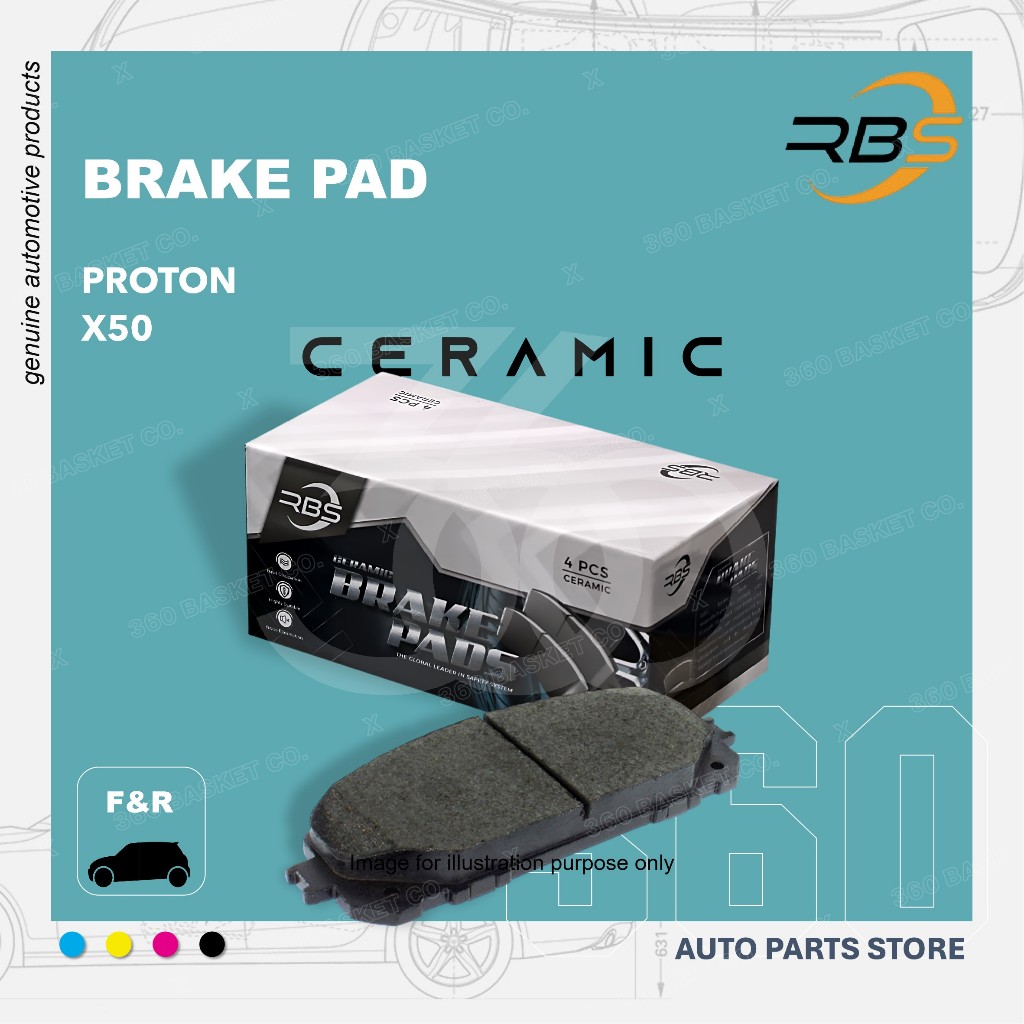 [CERAMIC] RBS ORIGINAL PROTON X50 BRAKE PAD (BREK PAD SET) GEELY BINYUE ...
