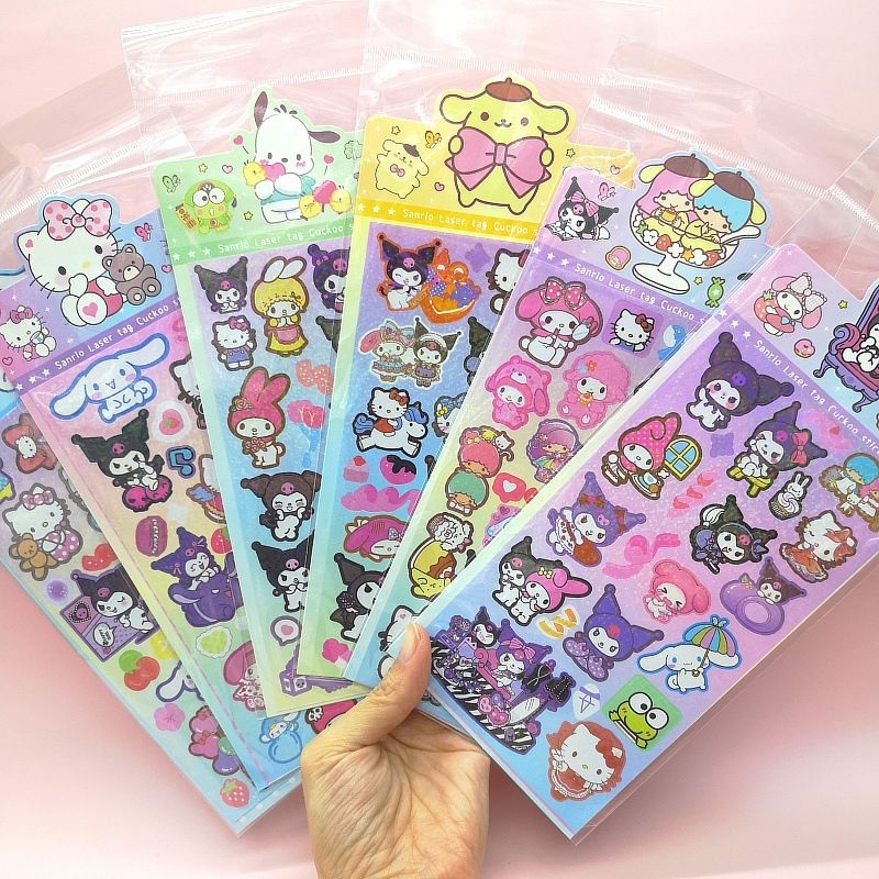 New cute laser goo card stickers DIY handbook stickers stationery ...