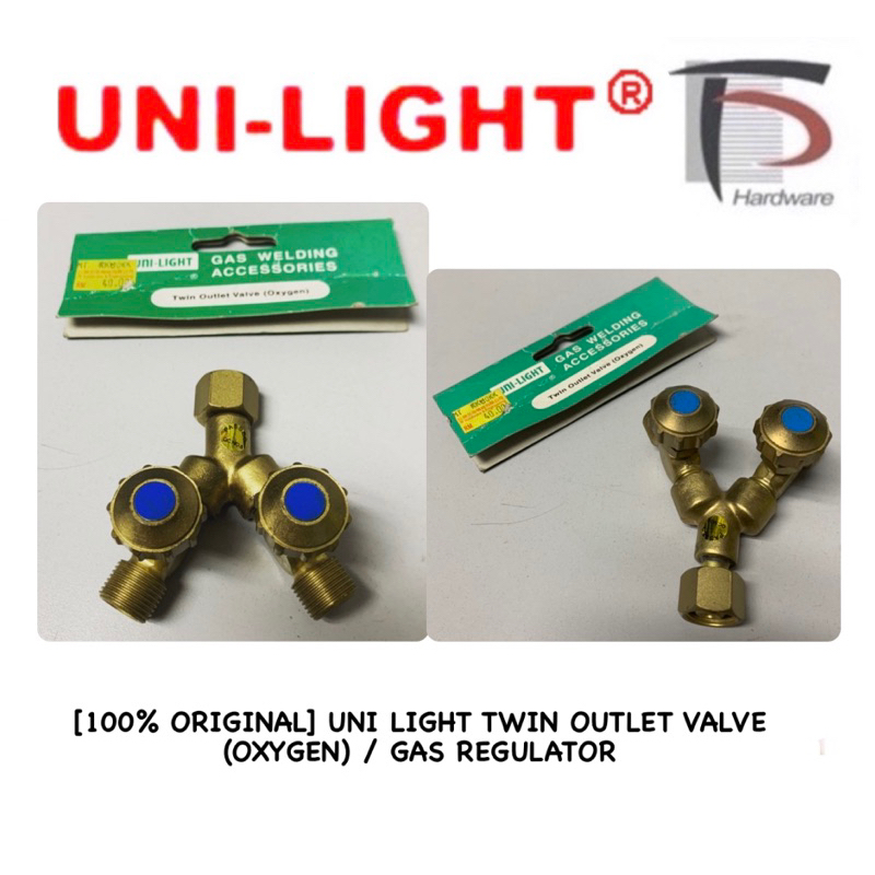 [100% ORIGINAL] UNI LIGHT TWIN OUTLET VALVE (OXYGEN) / GAS REGULATOR ...