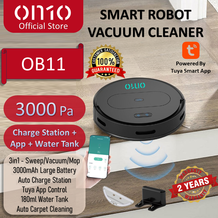 ON10 ZM002 Smart Robot Vacuum Path Planning 3in1 Auto Recharge Station ...