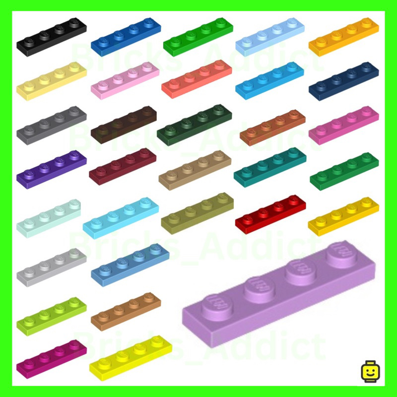 LEGO PARTS (GENUINE) 3710 Plate 1x4 Assorted Colours | Shopee Malaysia