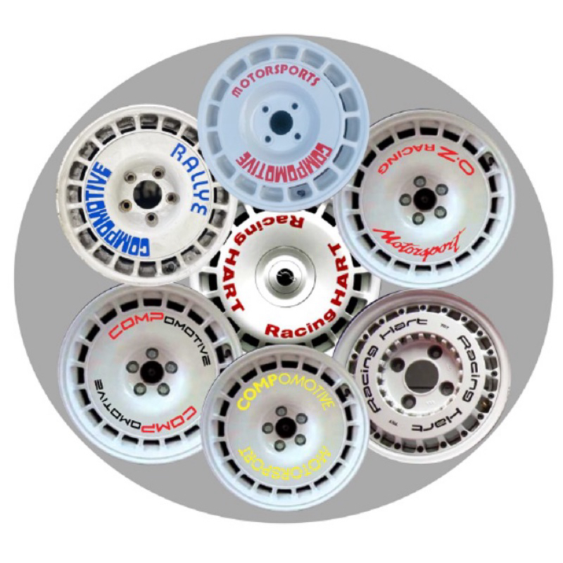 Sticker Rim Rally compomotive Motorsport Racing Hart Oz Racing Cut ...