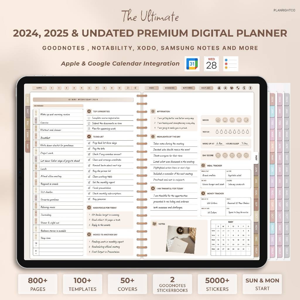 Digital Planner Bundle for iPad [2024/2025] - GoodNotes/Notability ...