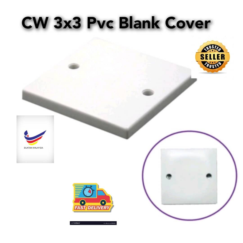 CW 3 X 3 PVC BLANK COVER | Shopee Malaysia