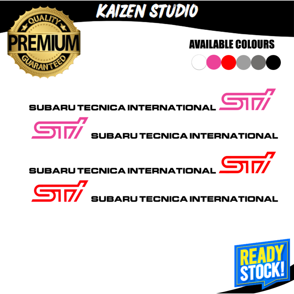 KAIZEN STUDIO Subaru Technica International STI 1 pair Door Sticker XV ...