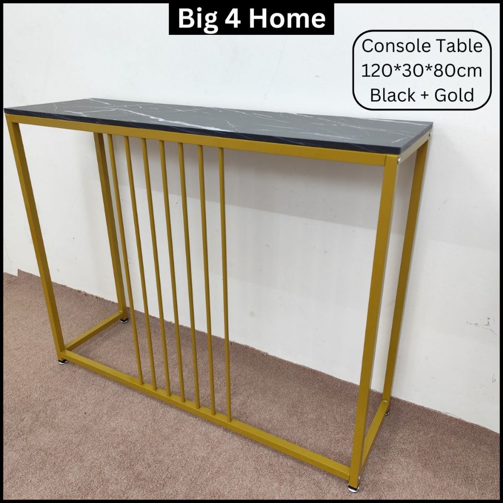 Console Table Scratch-proof Long Bar Table Side Table Iron Shelf ...