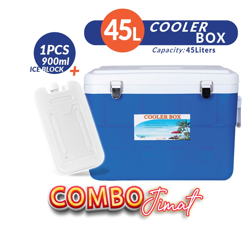 27L 45L Big Cooler Ice Box Heavy Duty Storage Portable Cold Box Icebox ...