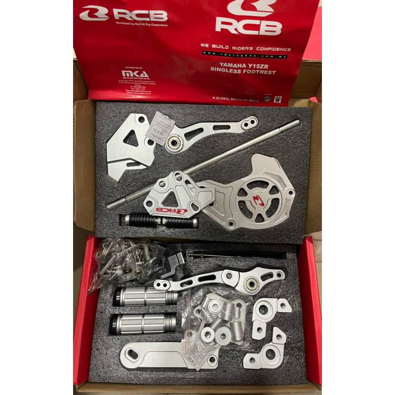 RCB YAMAHA Y15 Y15ZR SINGLE RACING FOOTREST SET S2 SESIES -SILVER ...