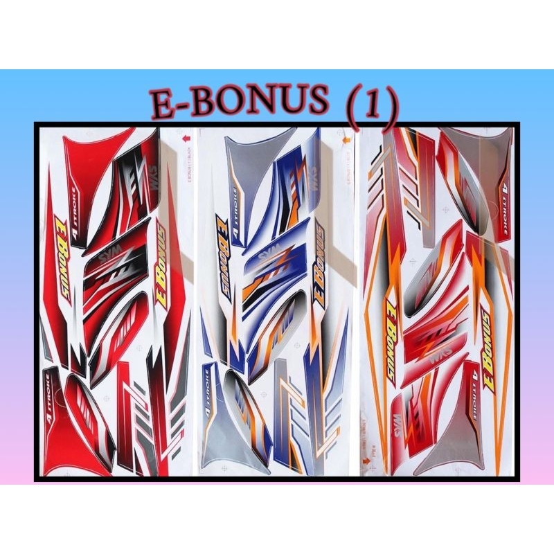 BODY STICKER SYM E-BONUS (1) | Shopee Malaysia