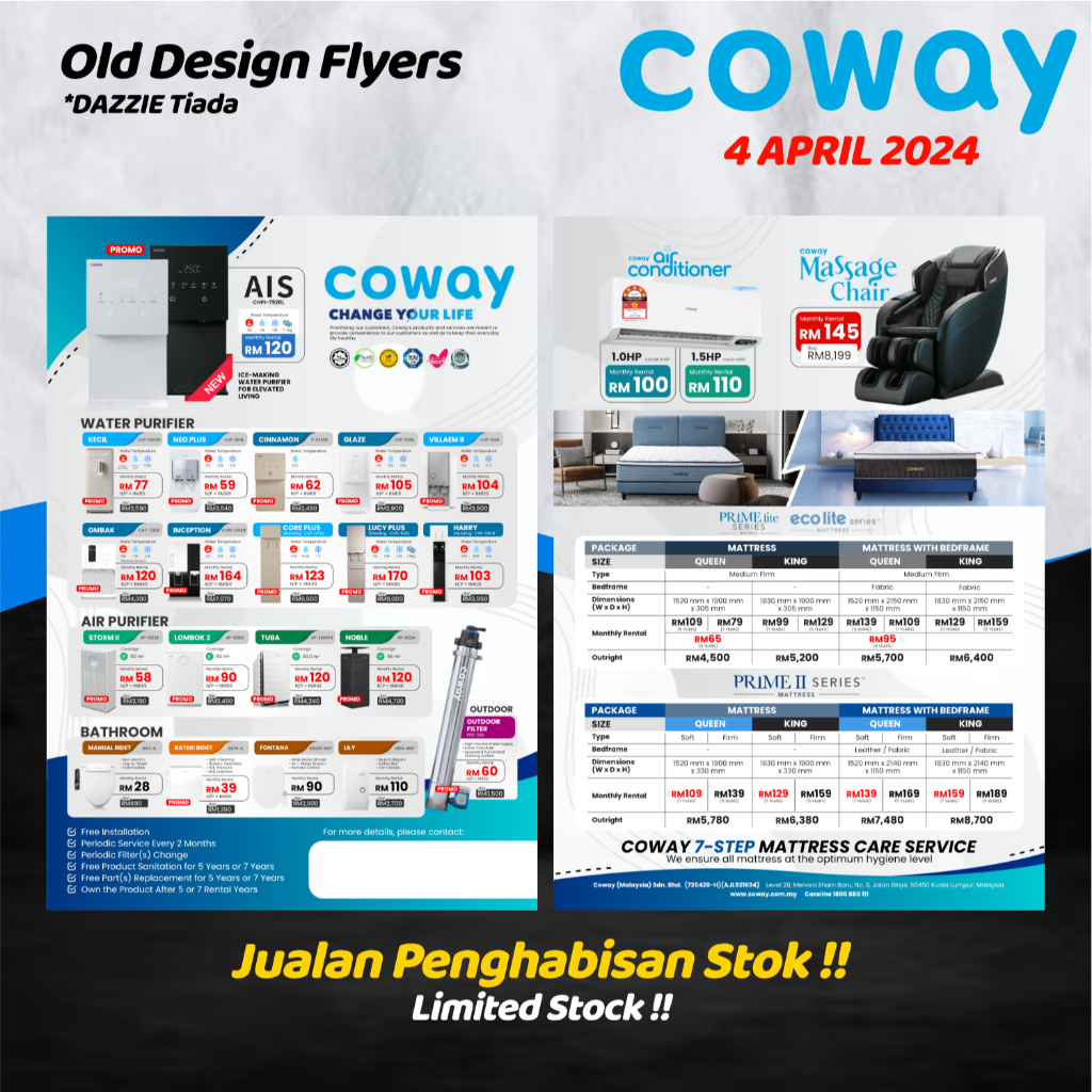 OLD DESIGN Flyer's Coway Ready Stock - A5 50 pcs (No Dazzie) - 4 APRIL ...