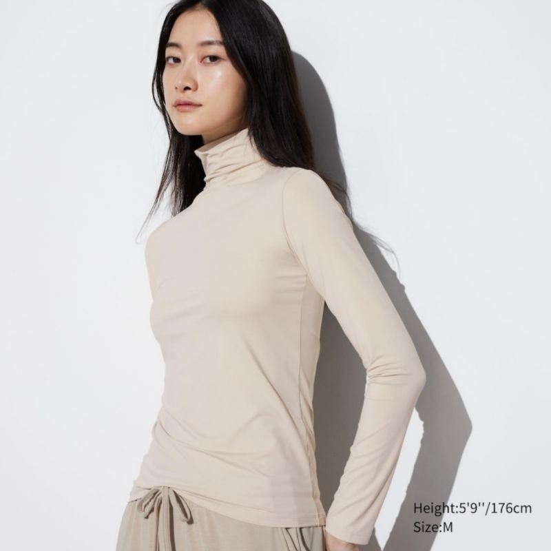 Uniqlo AIRism UV Protection High Neck Long Sleeve Inner (NewOri ...