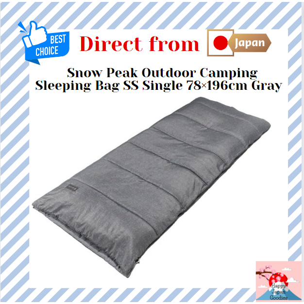 Snow Peak Outdoor Camping Sleeping Bag SS Single 78×196cm Gray [Direct from JAPAN] | Shopee Malaysia