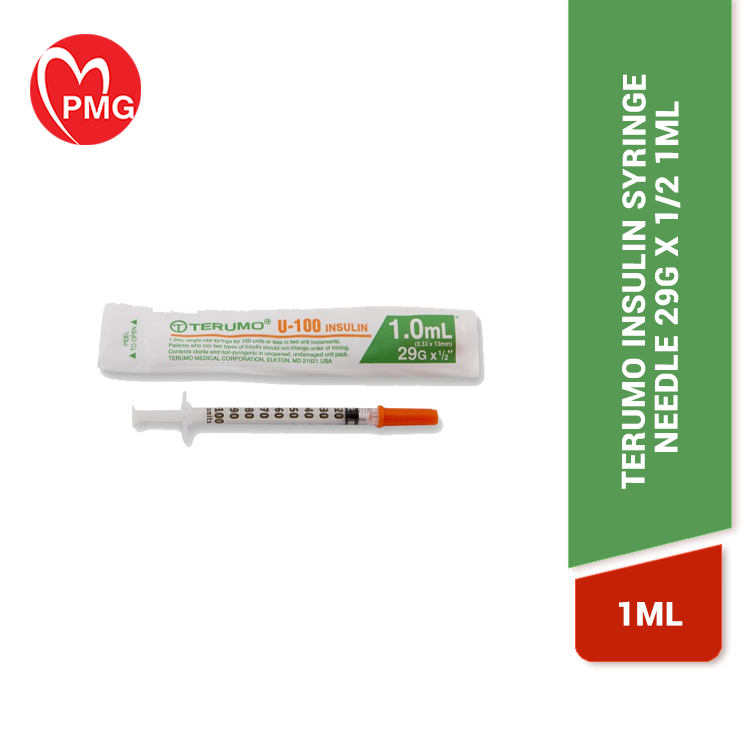 [PMG PHARMARCY] Terumo Insulin Syringe Needle 29g X 1/2 1ml 1's | Shopee Malaysia