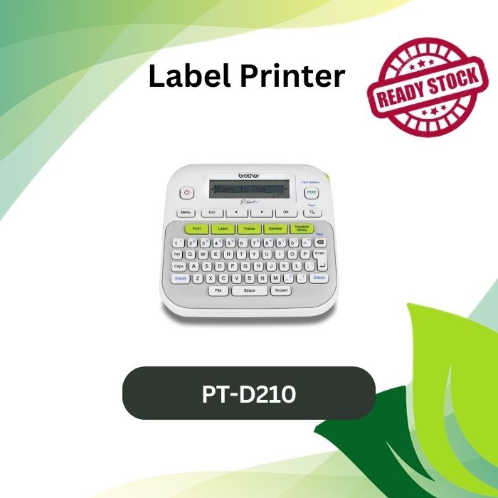 Brother P-Touch PT-D210 Portable Label Maker Printer Laminated Sticker ...