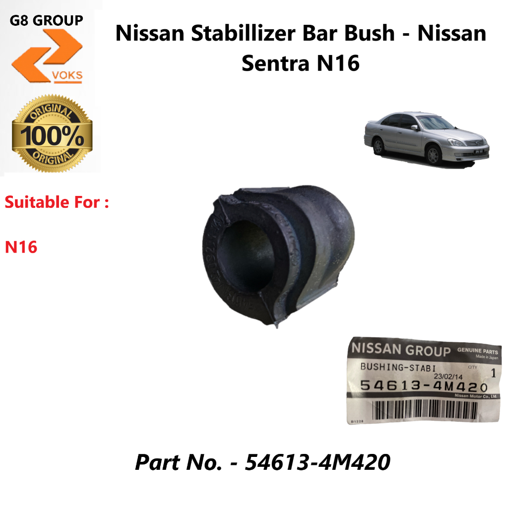 Nissan Front Stabilizer Bar Bush - Nissan Sentra N16 ( 54613-4M420 ...