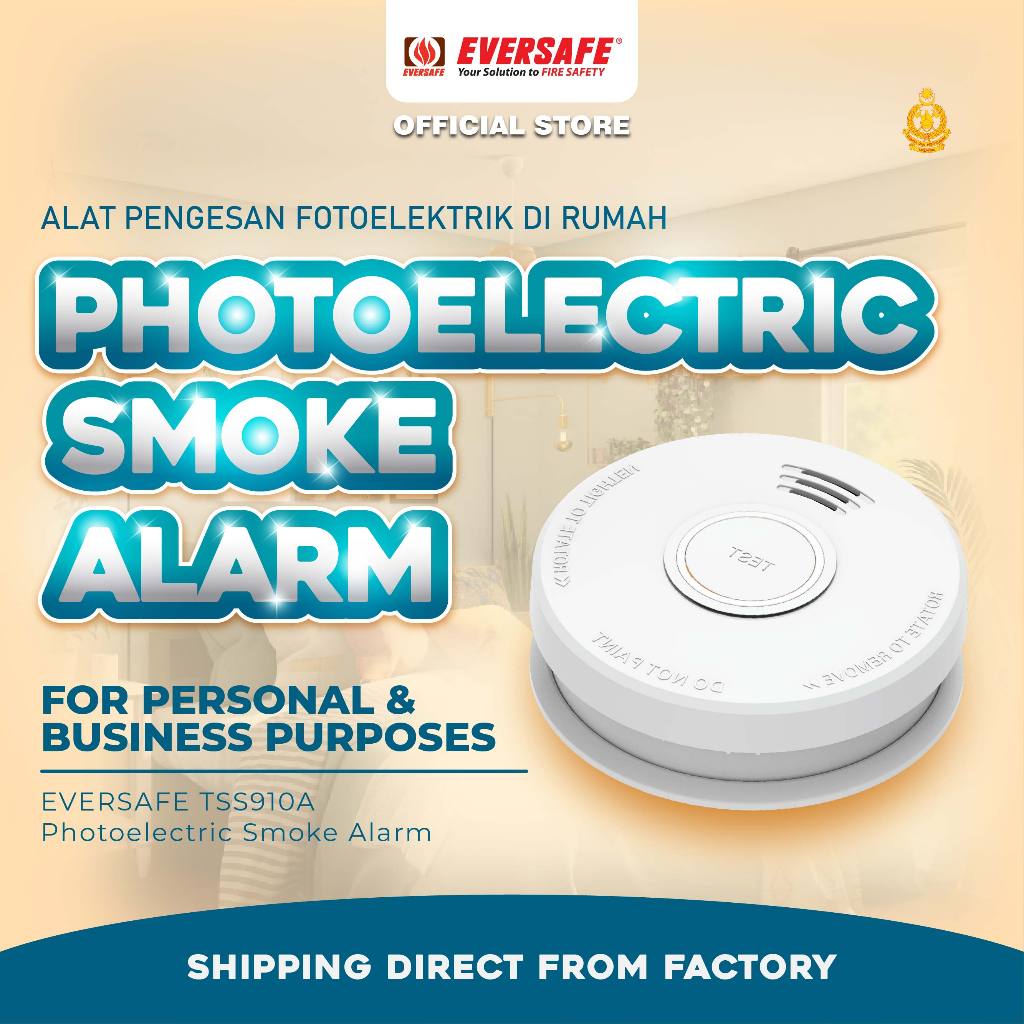 [HQ] EVERSAFE Photoelectric Smoke Alarm Detector (TSS910A) | Shopee Malaysia