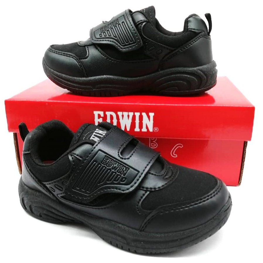 EDWIN E3003 Primary School Black Shoe/ Kasut Hitam Sekolah Rendah ...