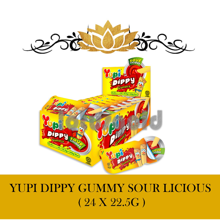 YUPI DIPPY GUMMY SOUR LICIOUS ( 24 X 22.5G )-YELLOW | Shopee Malaysia