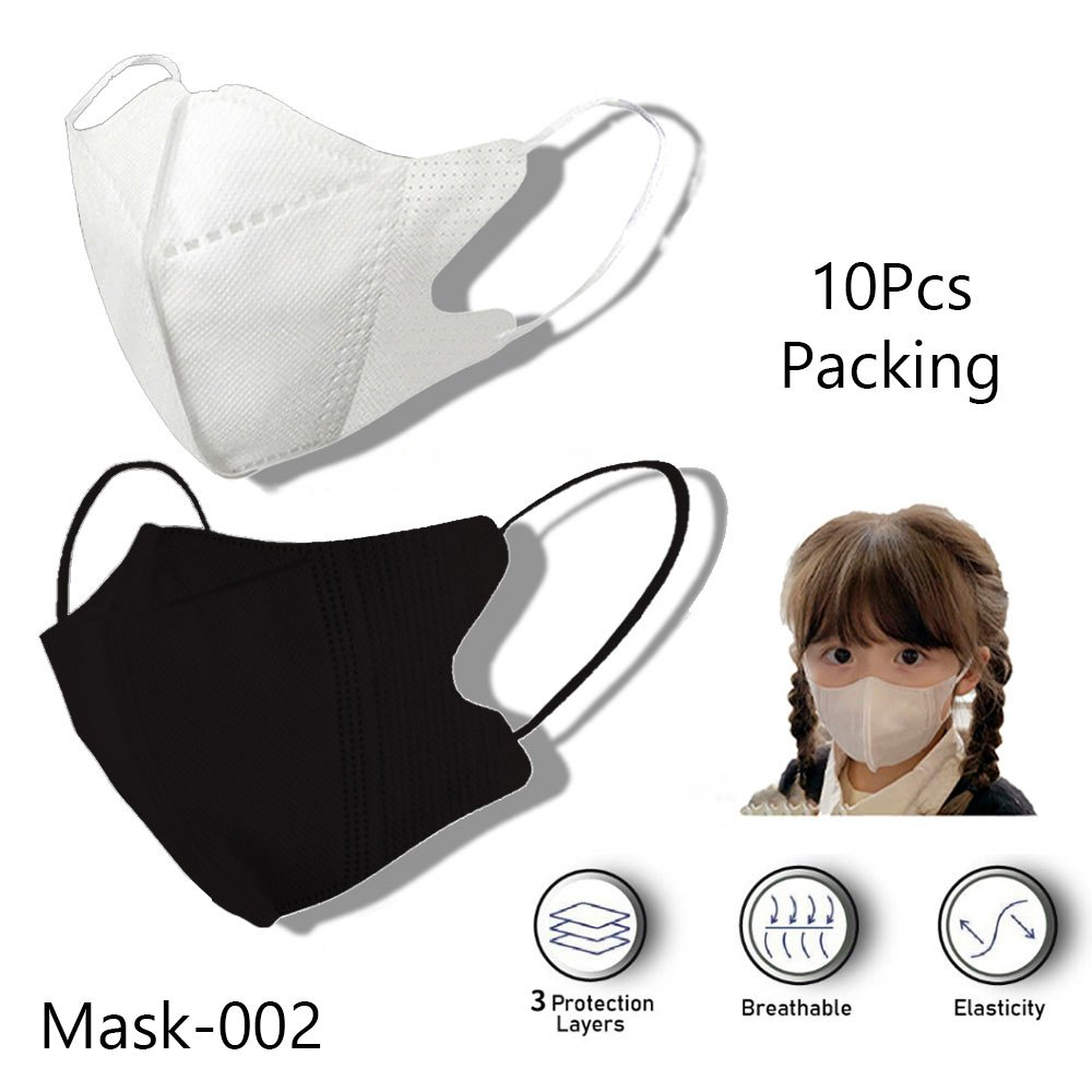 Kids Duckbill 3D Earloop Face Mask Black / White Duckbil Childrens Mask ...