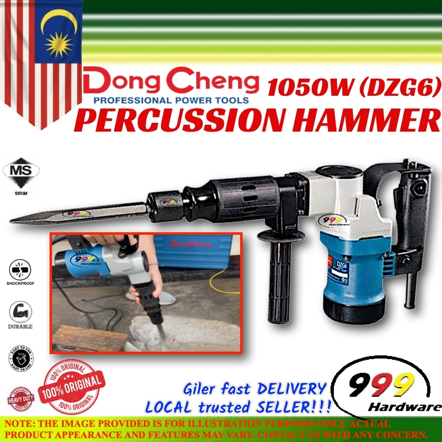 999 DONGCHENG Percussion Hammer DZG6 1050W / Demolition Hammer / Mesin ...