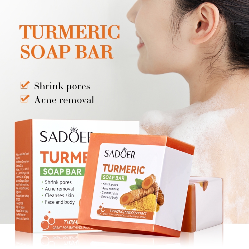 SADOER Turmeric Soap 100g,SADOER Vitamin C Whitening Soap 100g | Shopee ...