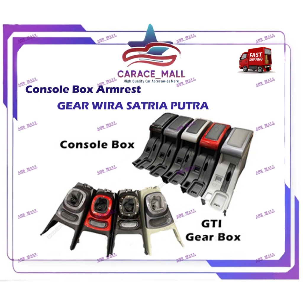 Proton Wira Satria Armrest GTI Gear Console Box Wira Putra Satria PVC ...