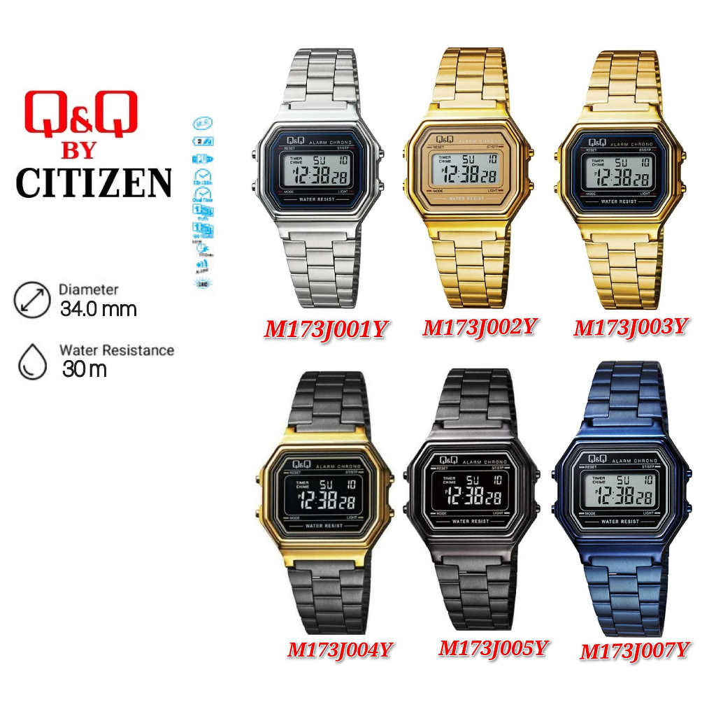 Q&Q Watch By Citizen M173 - Metal Band | Shopee Malaysia
