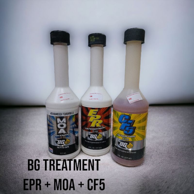 BG CAR TREATMENT FUEL CLEANER (CF5) ENGINE OIL SUPPLEMENT (MOA) ENGINE ...