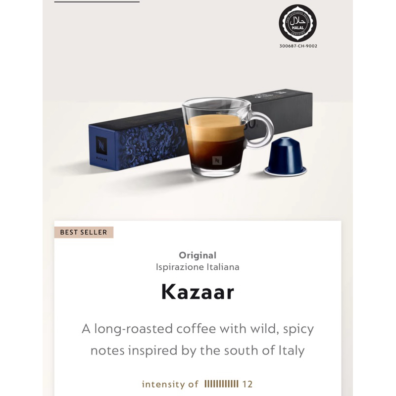 Nespresso Original Ispirazione Kazaar - Box ( 10 Capsule) 👍🏻best seller-Fast Delivery shipped ...