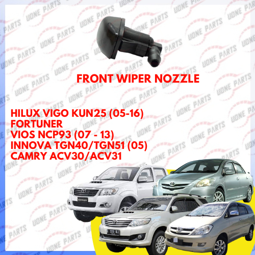 🔥FRONT WIPER NOZZLE TOYOTA HILUX VIGO KUN25 (05-16) /VIOS NCP93 (07-13 ...