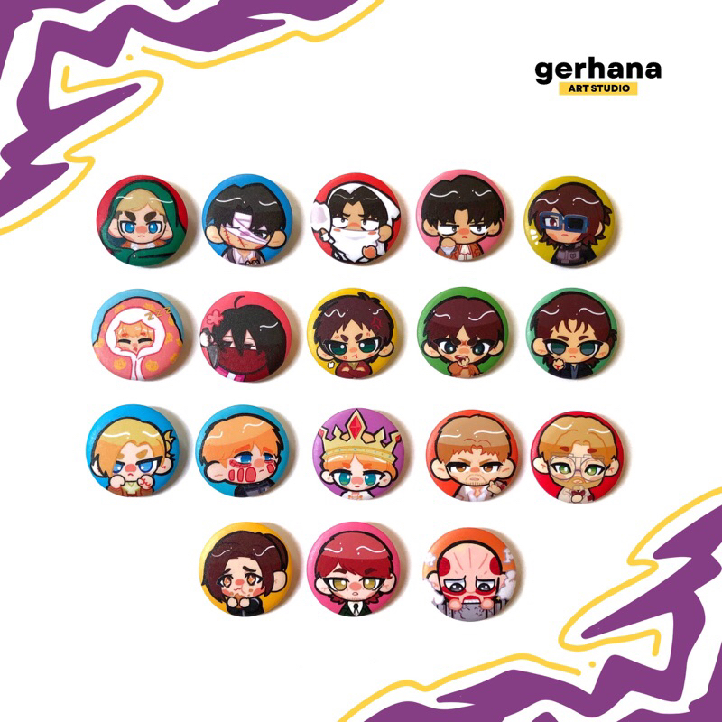 Attack On Titan 32mm Button Badges | Shopee Malaysia