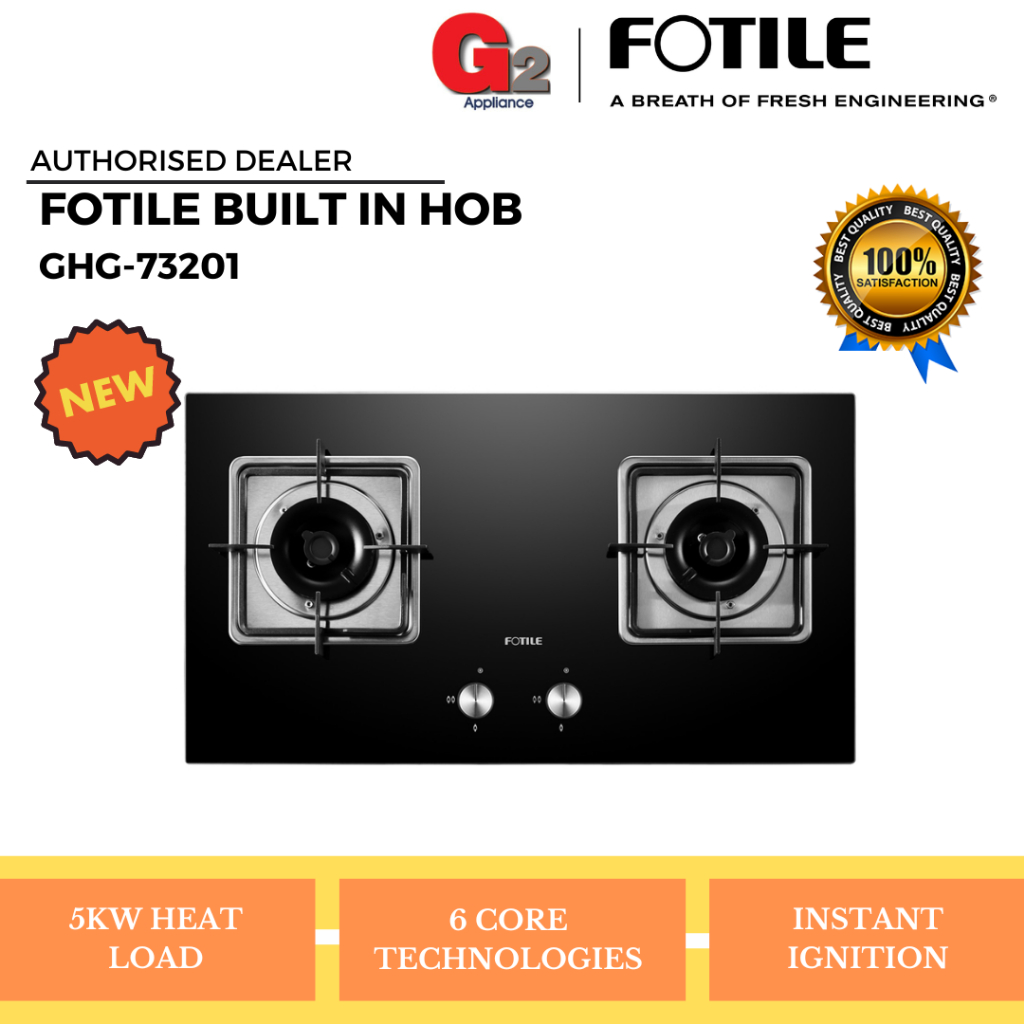 FOTILE BUILT IN 2 BURNER GLASS HOB - GHG-73201 [READY STOCK] - FOTILE ...