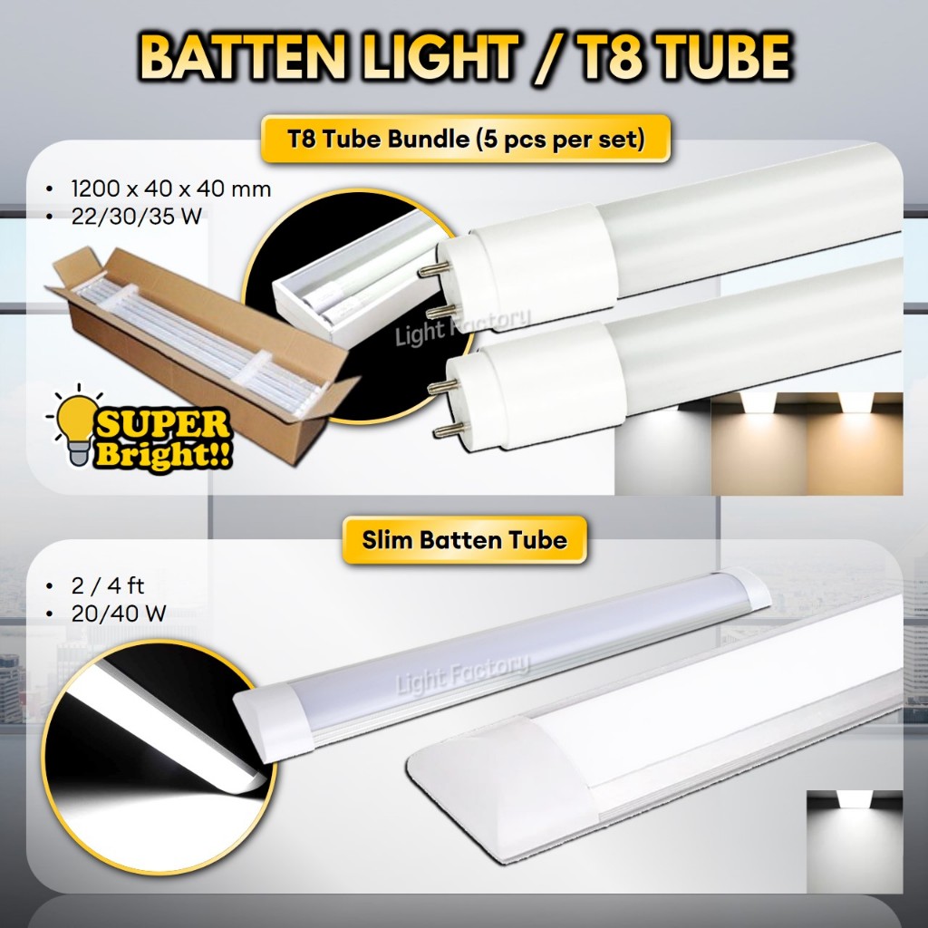 Office Pendant Light 4FT LED T8 Linear Light Casing Kalimantang Tube Fitting Ceiling Wall ...