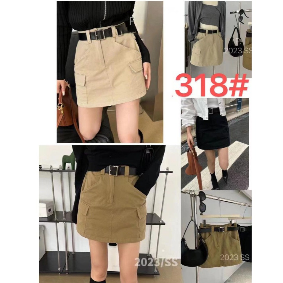 SM2318 -M'SIA Stok Sedia Fesyen Skirt Wanita.Ready Stock Female Short Skirt High Waist Skirt ...