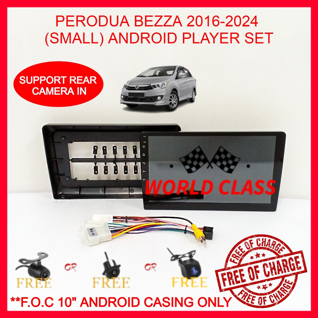 PERODUA BEZZA 2016-2024 (SMALL/HIGH SPEC) 10" ANDROID IPS PLAYER 2.5D ...