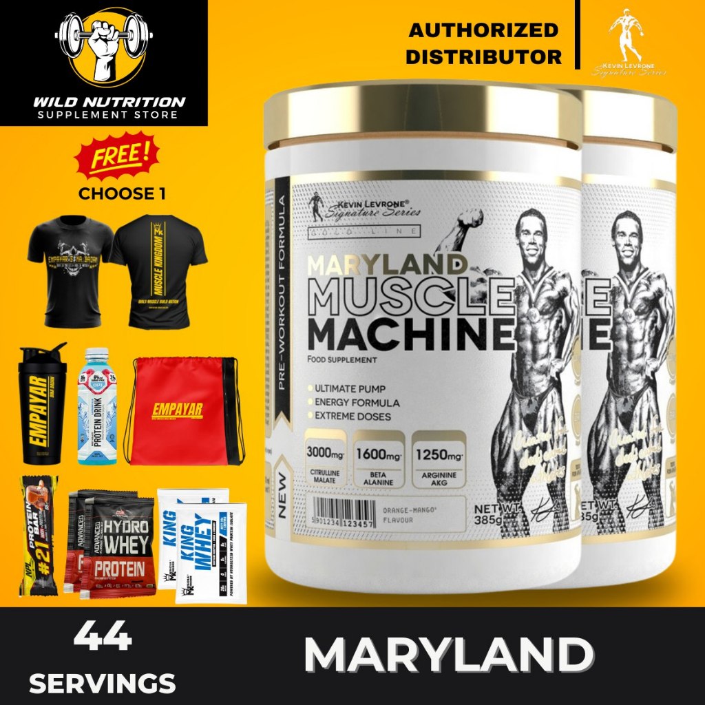 KEVIN LEVRONE MARYLAND MUSCLE MACHINE PREWORKOUT 385g (44/22 Servings ...