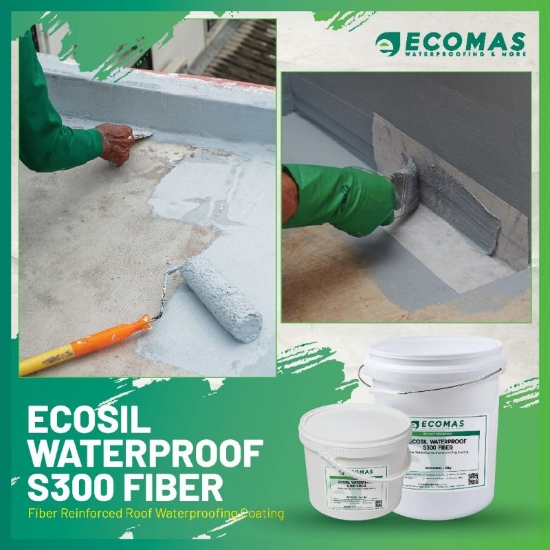 ECOSIL S300 FIBER (1KG / 4KG PACK) WATERPROOF FIBER COATING / ROOF ...