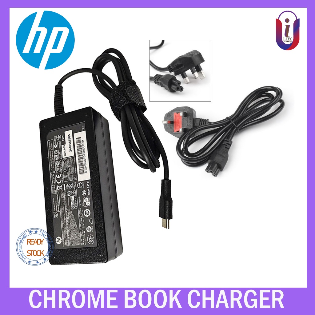 HP Chromebook Charger for HP Chromebook Charger, usb type C, 45W, 65W ...